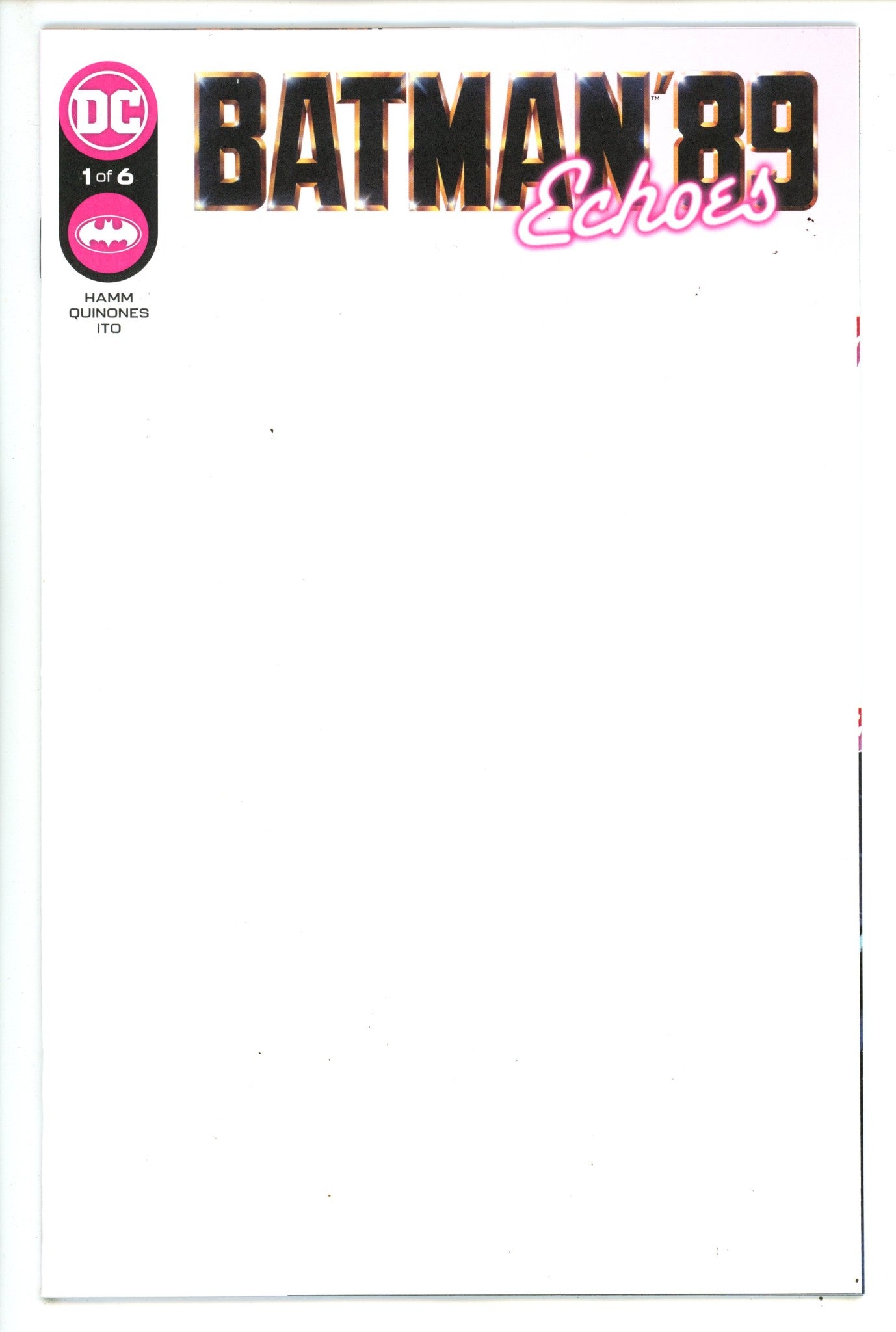 Batman 89 Echoes 1 Blank Variant (2023)