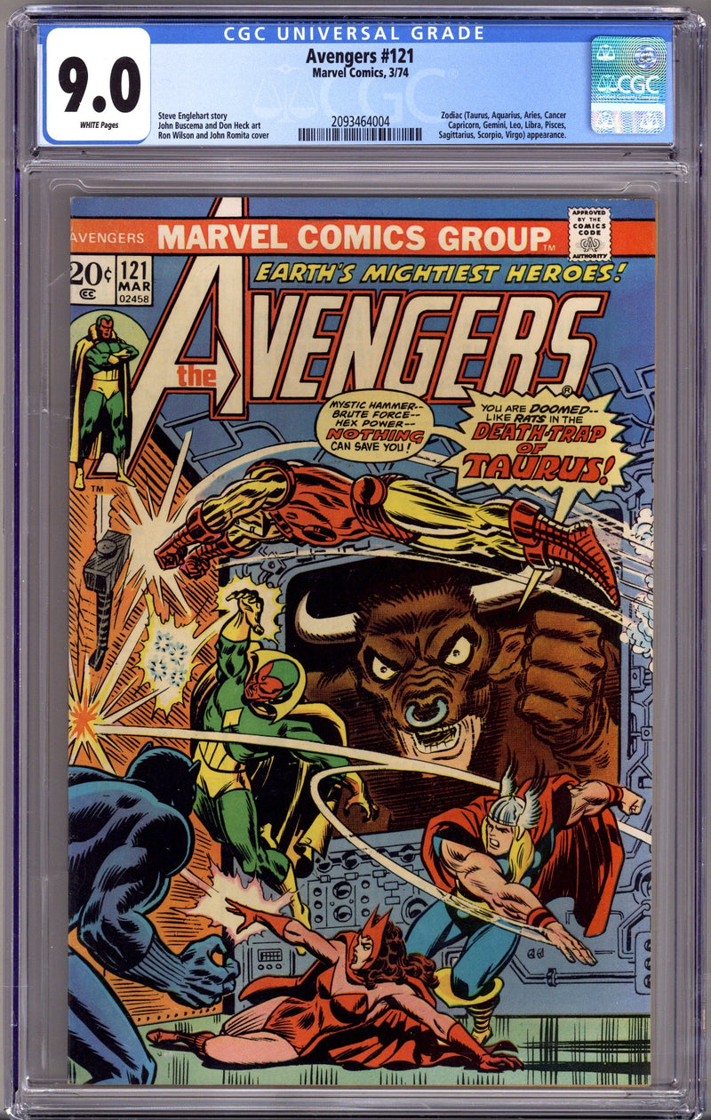 The Avengers Vol 1 121 CGC 9.0 (VF/NM) Marvel (1974) | CaptCan Comics ...